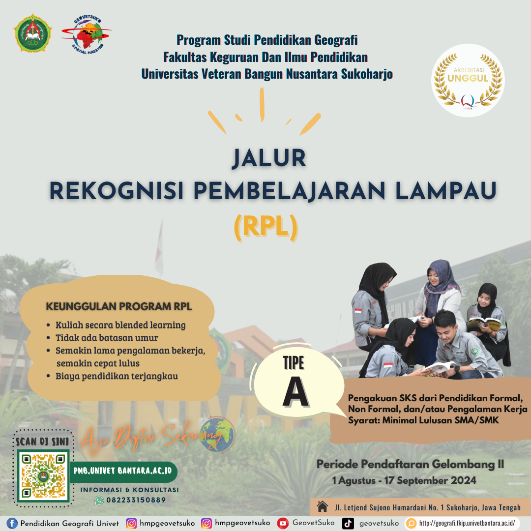 Pendaftaran Jalur (RPL) Rekognisi Pembelajaran Lampau – PENDIDIKAN GEOGRAFI